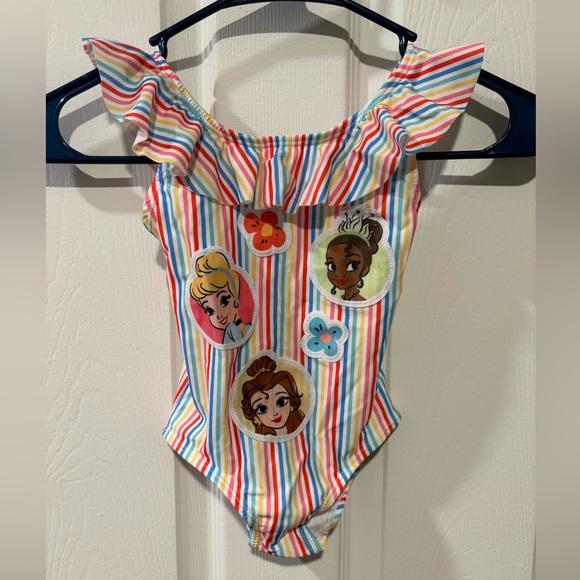 Disney | Swim | Disney Princess Multicolor Striped Swimsuit | Poshmark